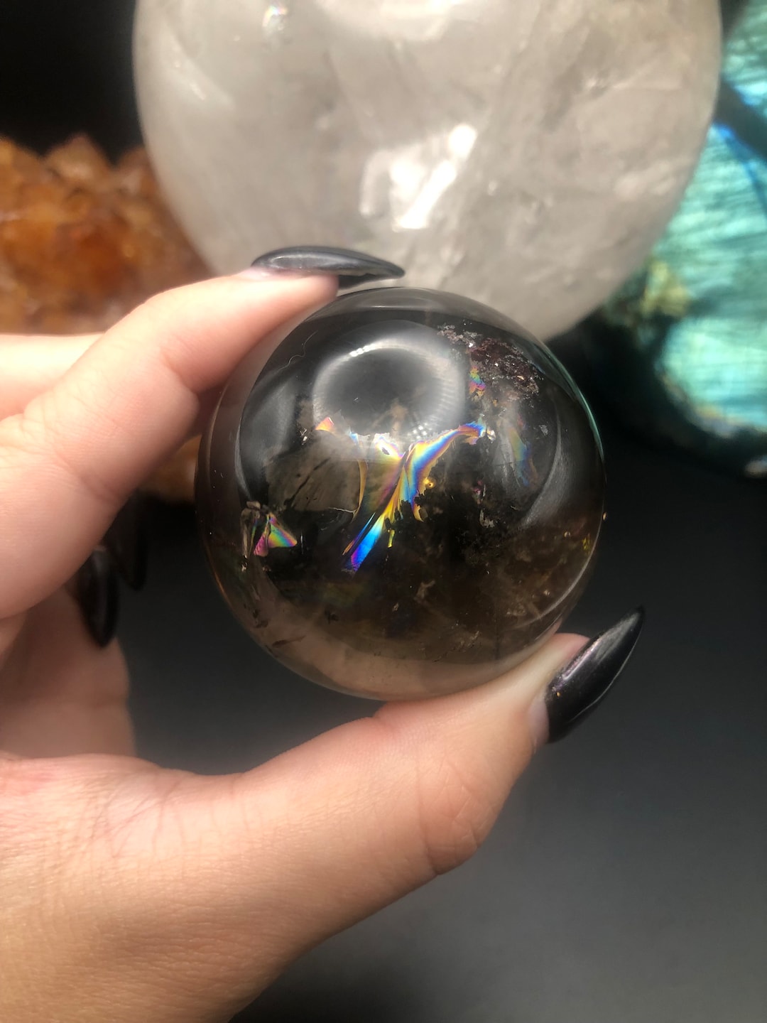 Smoky Quartz Sphere Smoky Quartz Ball Crystal Gift Smokey Quartz ...