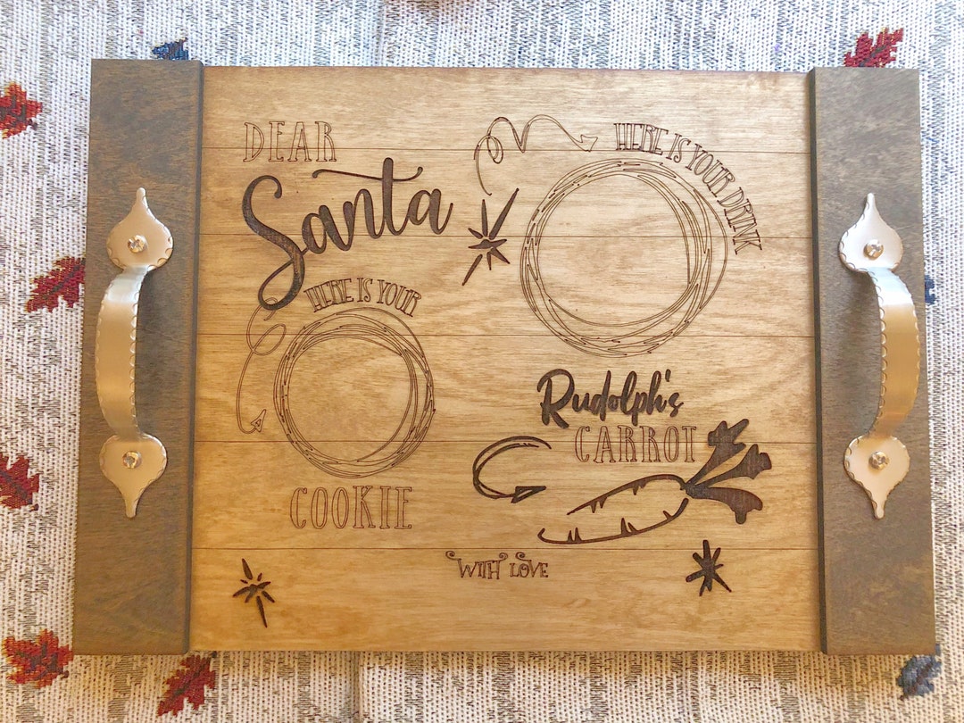 Personalized Farmhouse Santa Serving Tray - Etsy