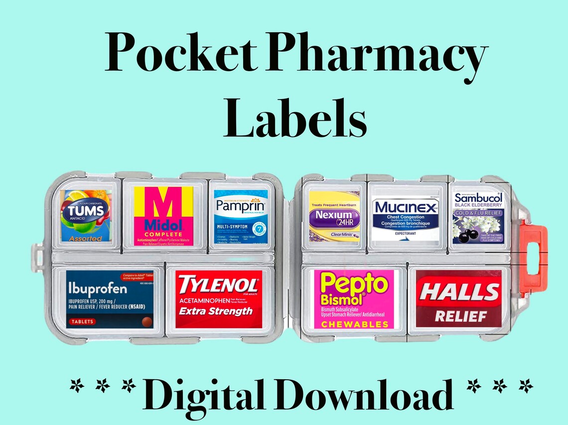 Pocket Pharmacy Labels Over 100 - Etsy