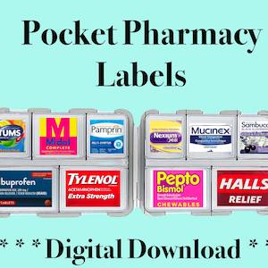 Pocket Pharmacy Labels Over 100 - Etsy