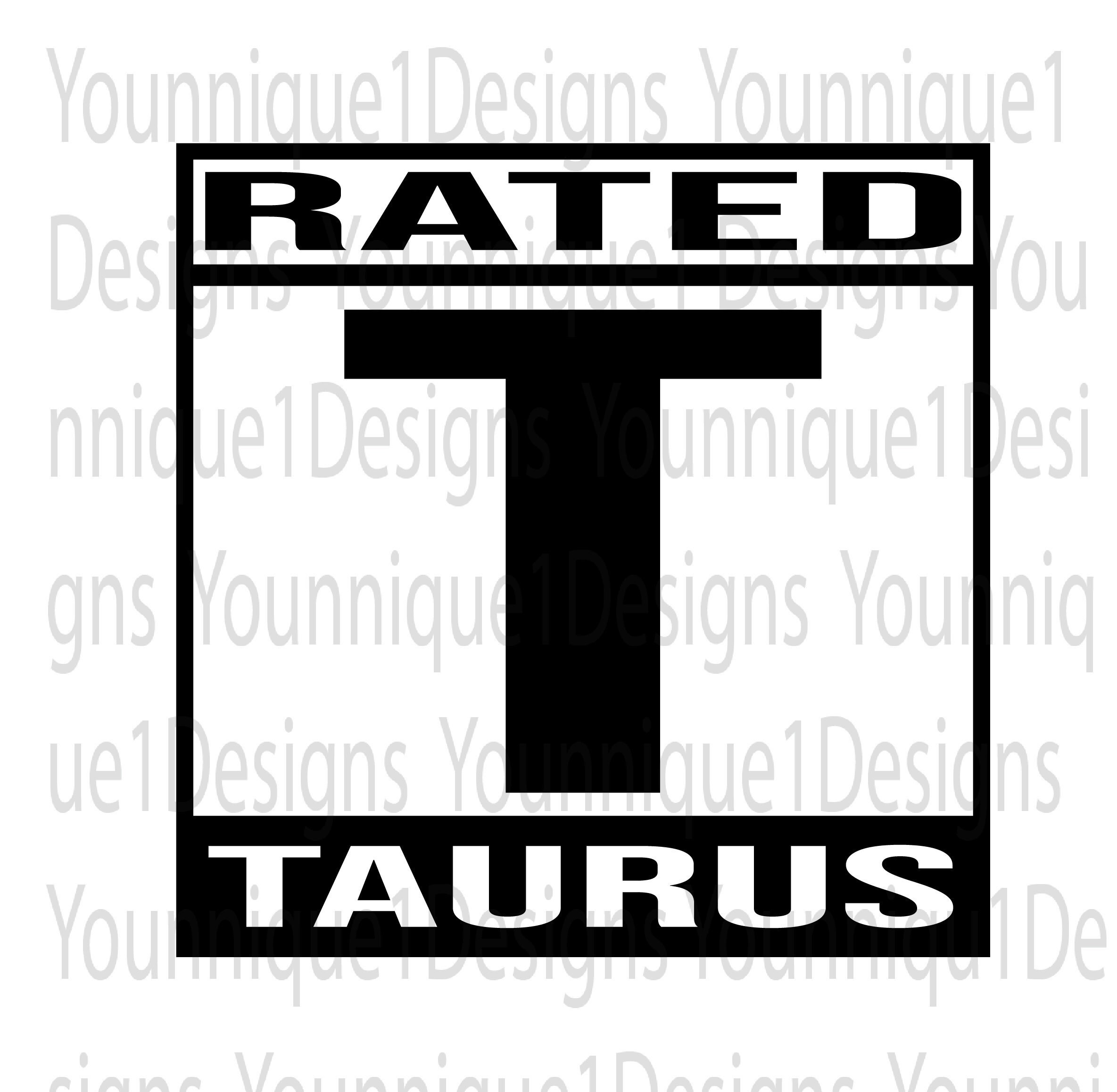 Rated Taurus Instant Digital Download SVG PNG DXF Silhouette - Etsy