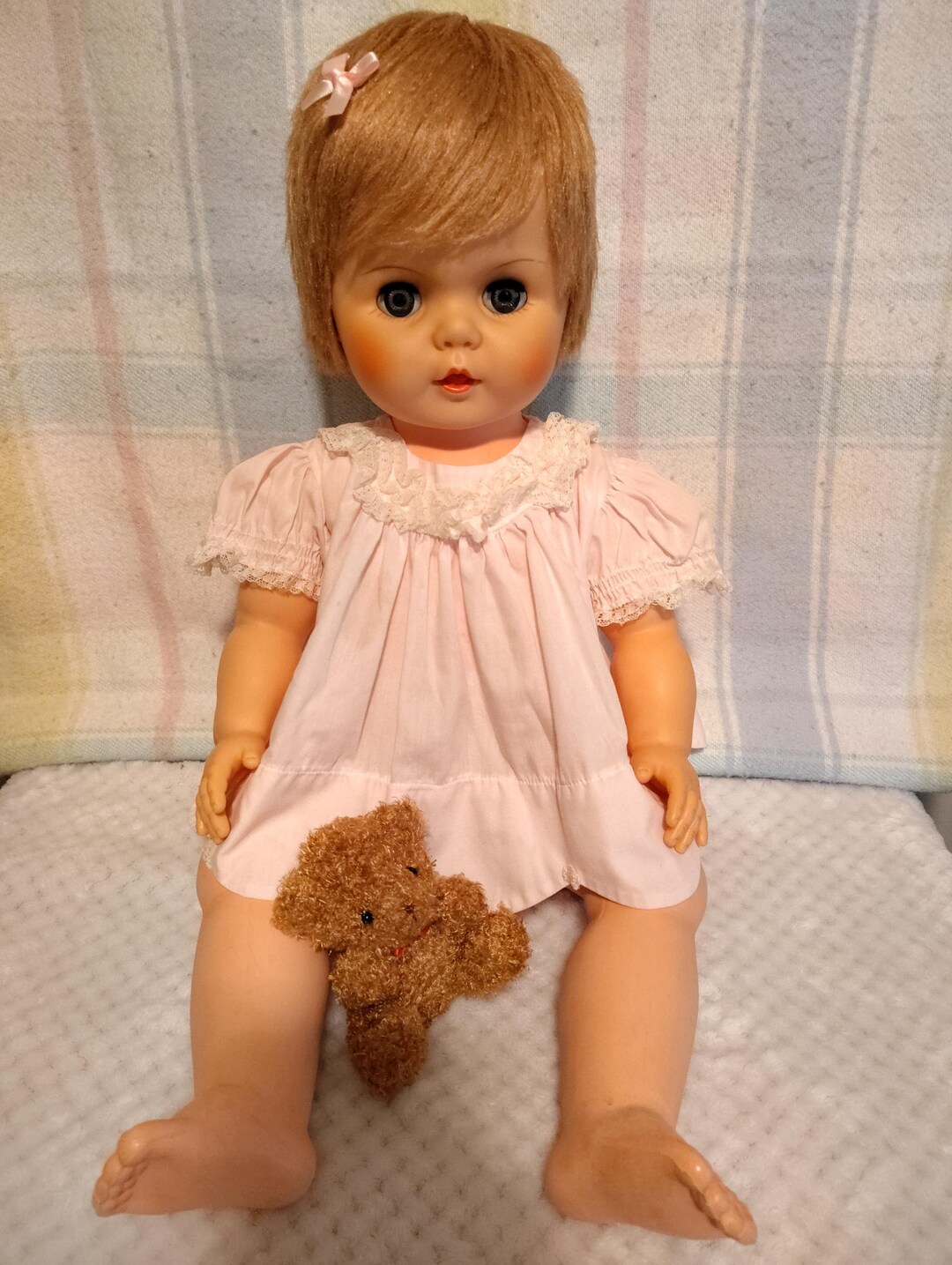 Vintage Big Eegee Baby Girl Doll - Etsy