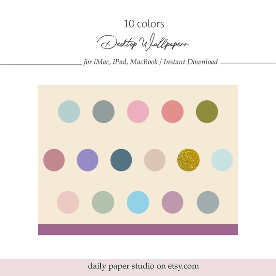10 colors Gold Point Desktop Wallpaper Instant Download | Etsy
