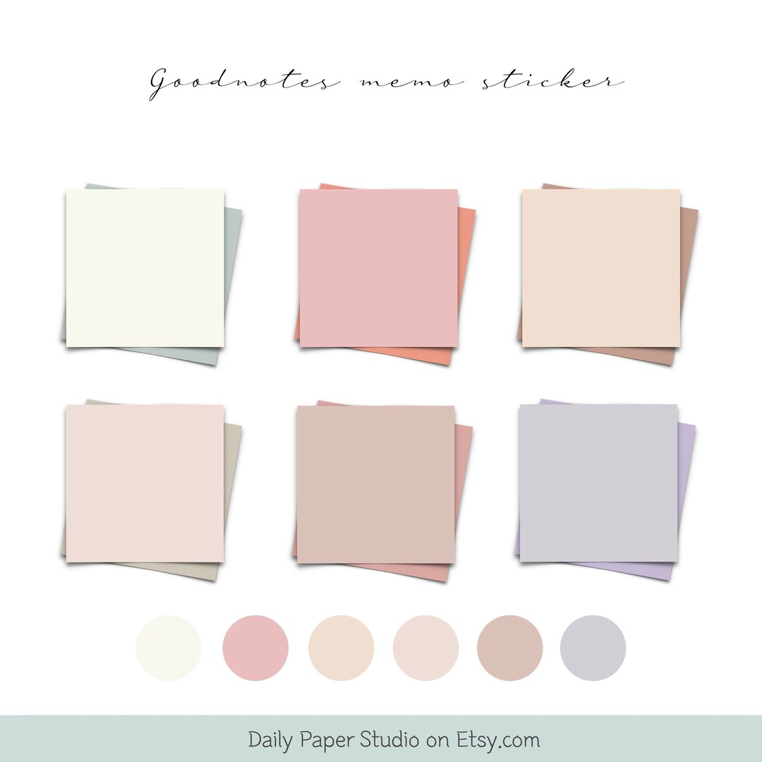 Goodnotes Memo Stickers, Digital Memo Pads, Instant Download, Digital ...