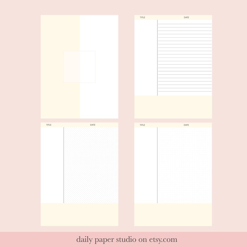 Digital Cornell Notebook, Instant Download, Student Note Taking Paper ...