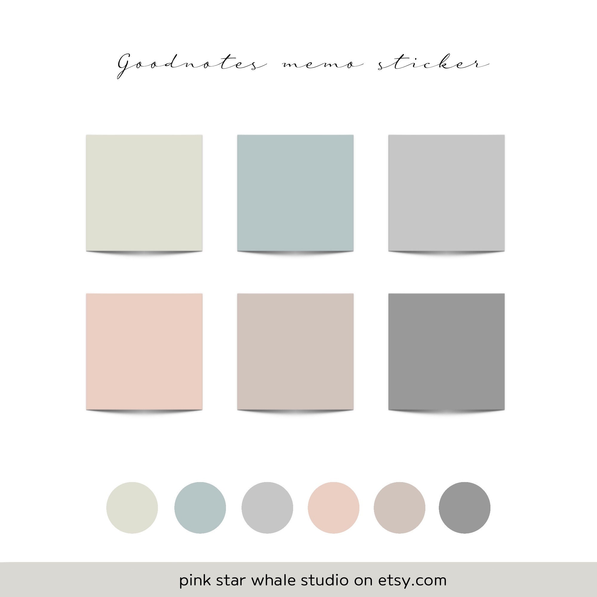 Goodnotes Neutral Memo Stickers, Digital Sticky Stickers, Goodnotes ...