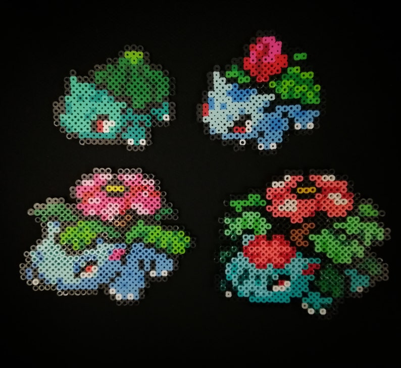 Pokemon Perler Beads: Kanto Starters and Mega Forms - Etsy