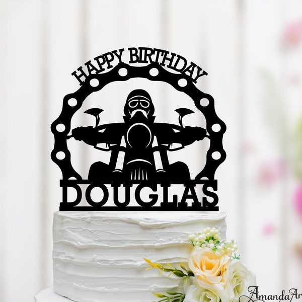 Motorcycle Cake Topper - Etsy