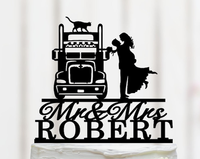 Semi Truck 225-A401 Custom Cake Topper - Etsy