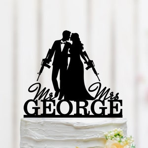 Gun Rifle Wedding Cake Topper, Gun Cake Topper, Weapon Cake Topper, Mr ...