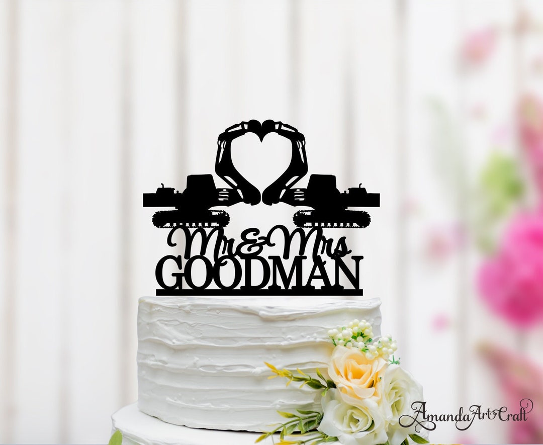 Excavator Cake Topper, Grab Wedding Cake Topper, Excavator Theme Party ...