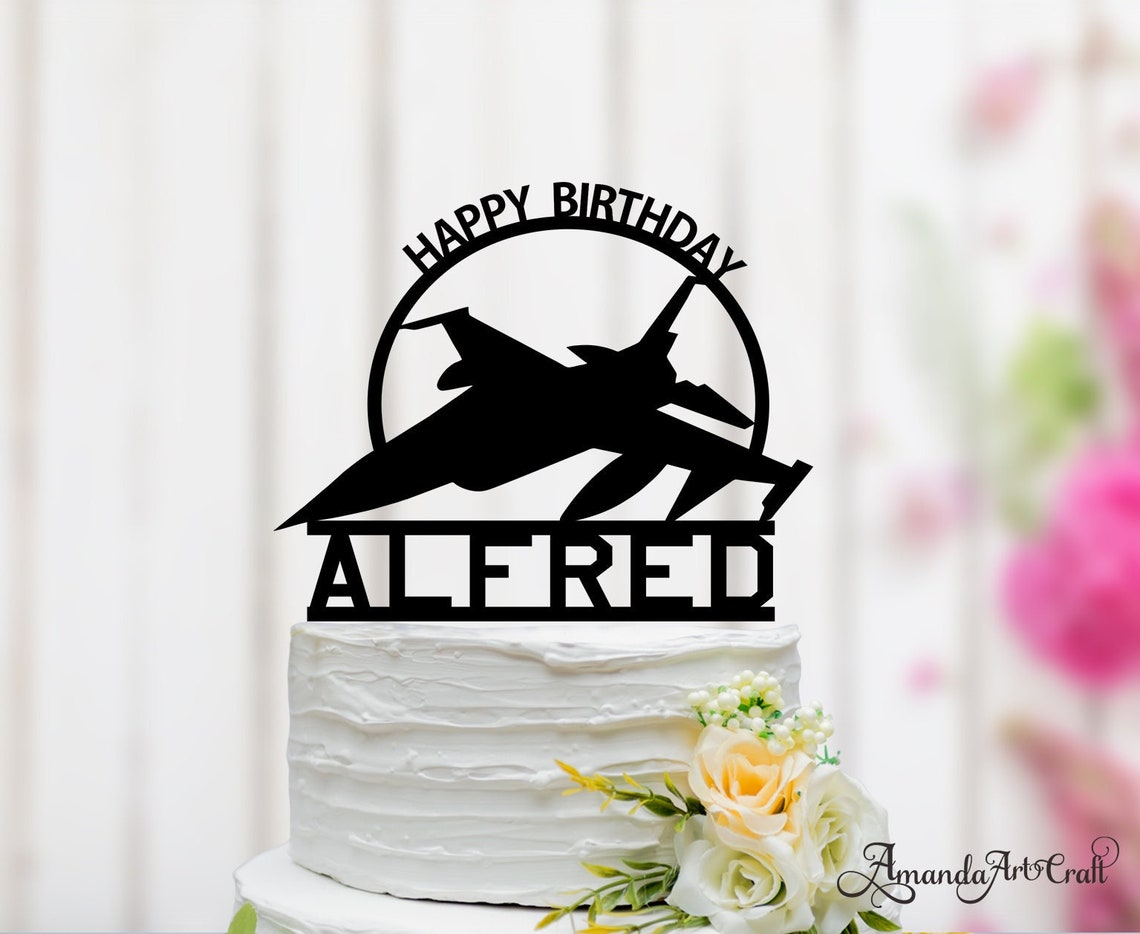 Air Force Military Cake Topper Fighter Plane Cake Topper Air - Etsy