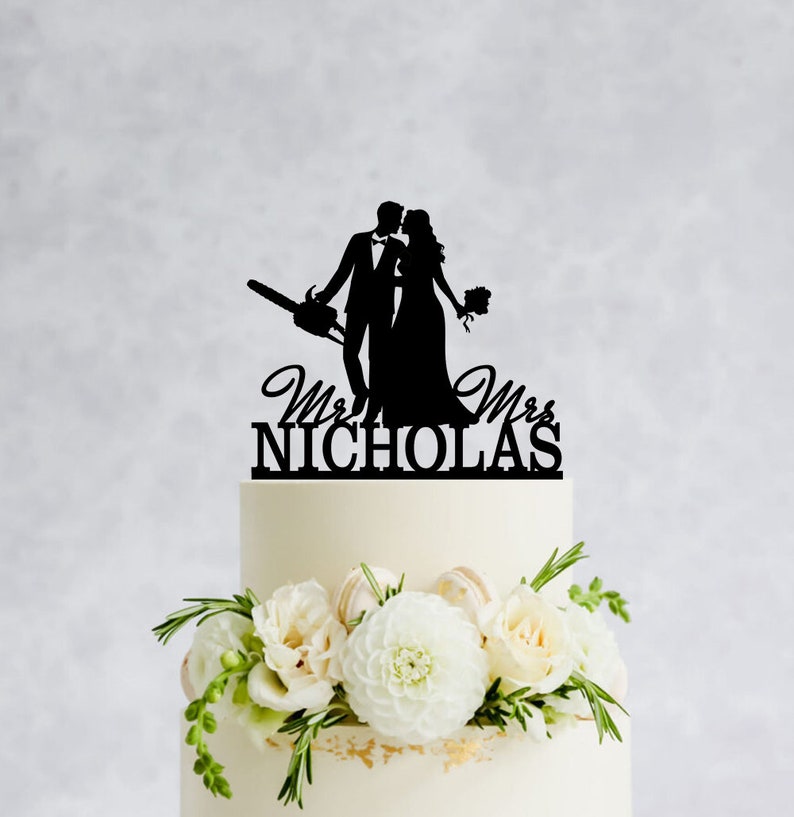Chainsaw Cake Topper Lumberjack Wedding Cake Topper Logger - Etsy México