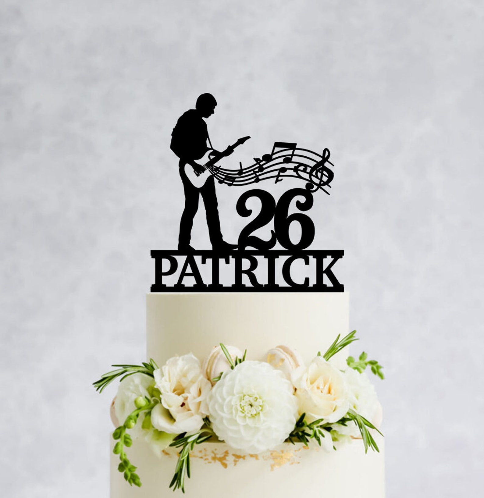 Guitarist Cake Topper Guitar Birthday Cake Topper Rock Theme - Etsy
