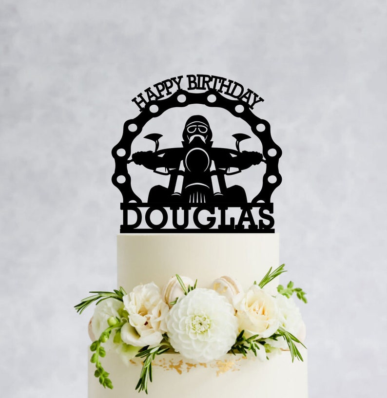 Motorcycle Birthday Cake Topper, Motorcycle Birthday Decoration, Harley ...