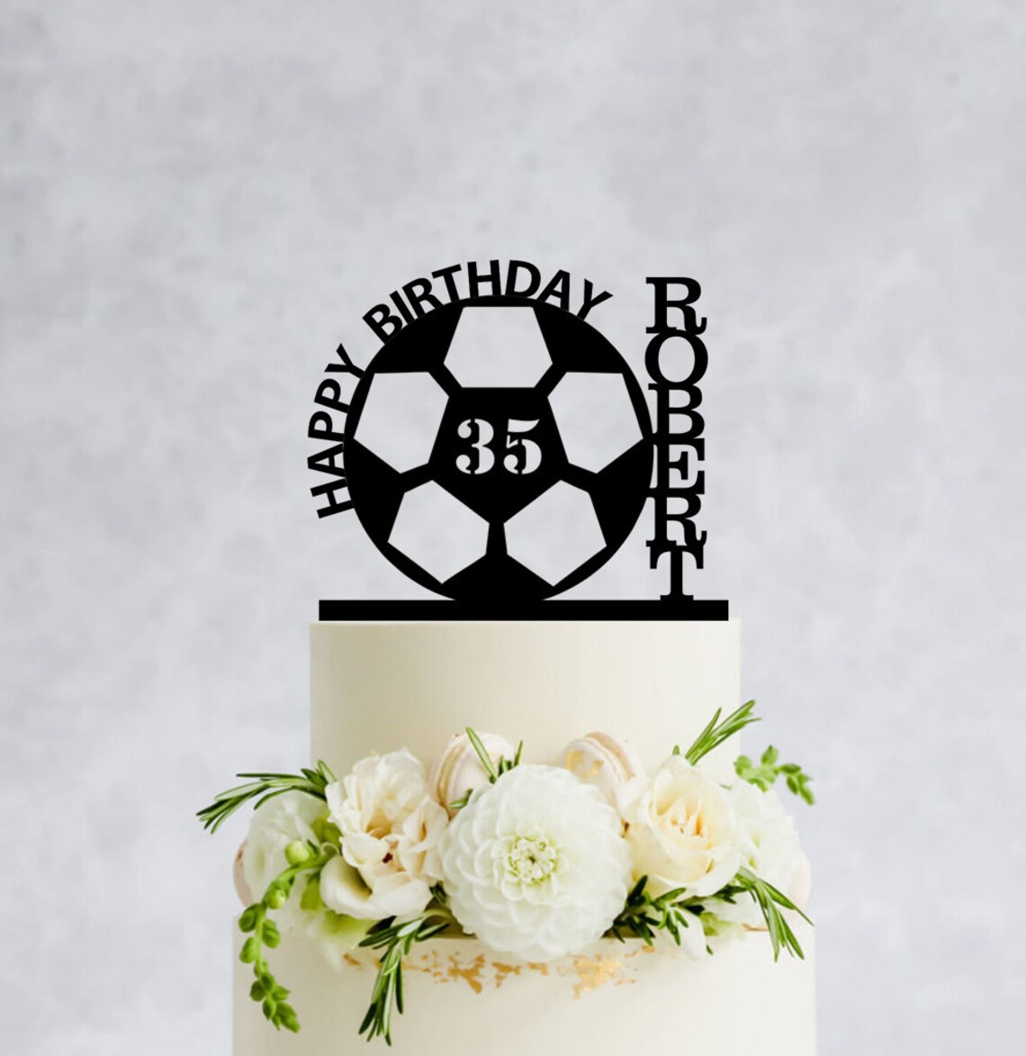 Soccer Birthday Cake Topper Football Cake Topper Soccer Ball - Etsy