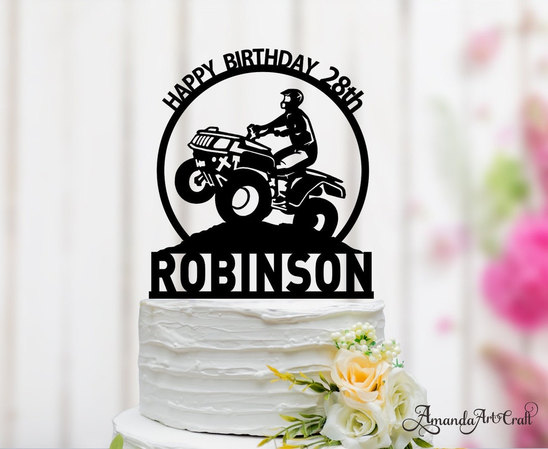 Four Wheeler Cake Topper, ATV Quad Birthday Cake Topper, ATV Theme ...