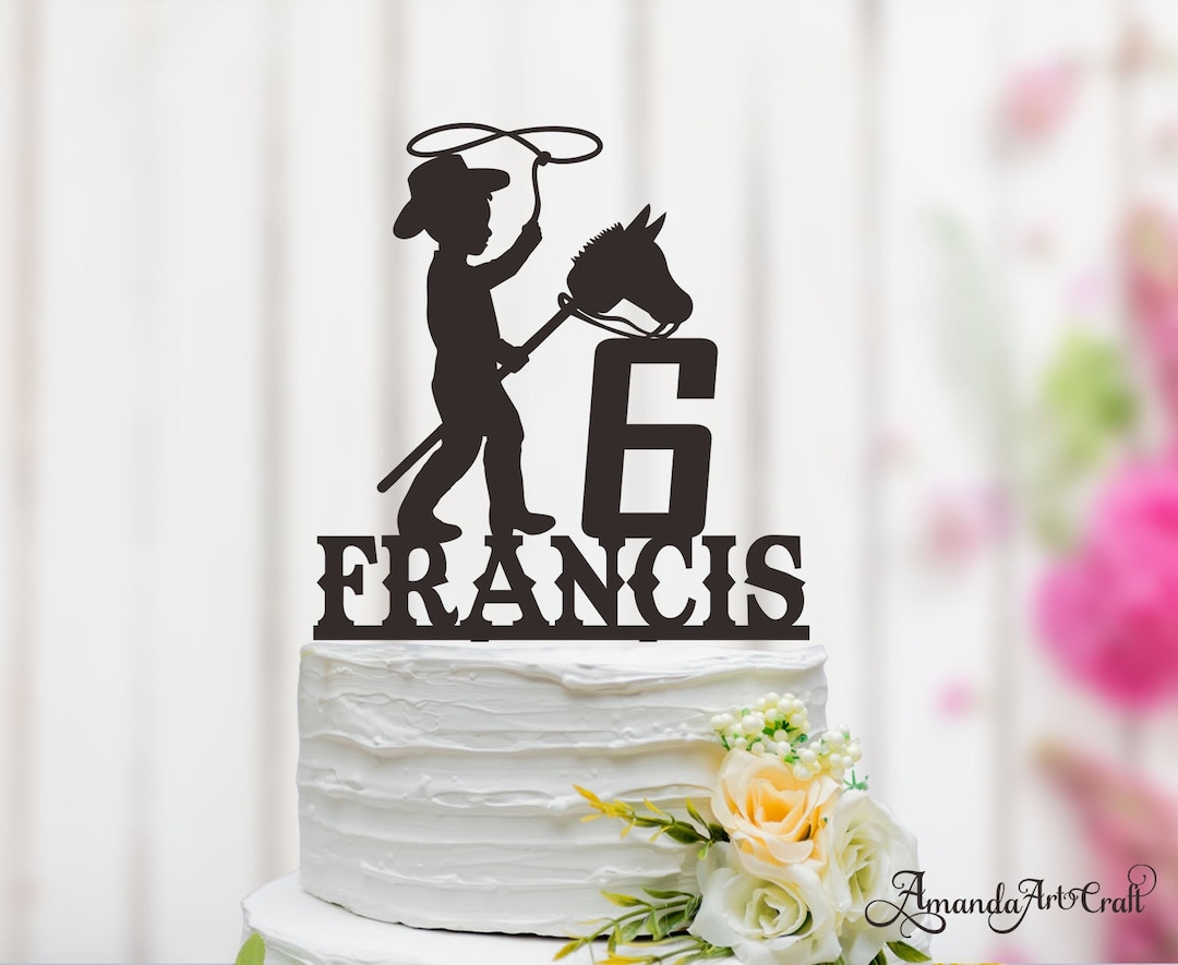 Little Cowboy Birthday Cake Topper, Cowboy Boy Cake Topper, Wild West ...