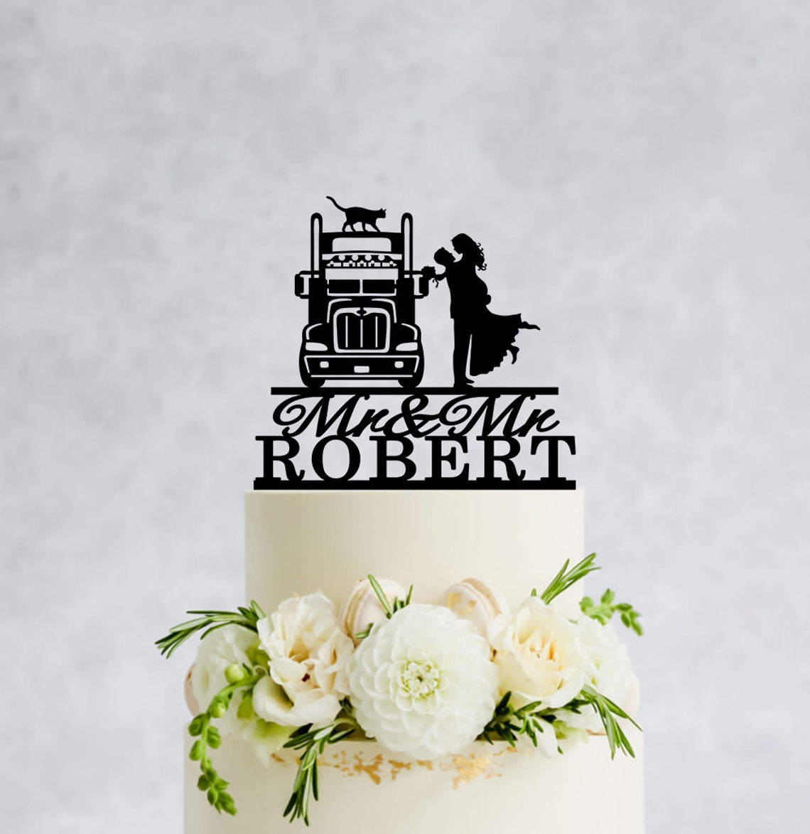 Semi-trailer Truck Cake Topper Truck Wedding Cake Topper - Etsy