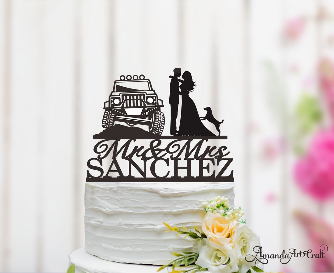Off Road Vehicle Wedding Cake Topper, Adventure Cake Topper, Couple ...