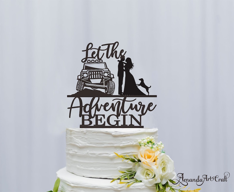 Off Road Wedding Cake Topper Let the Adventure Begin Cake - Etsy