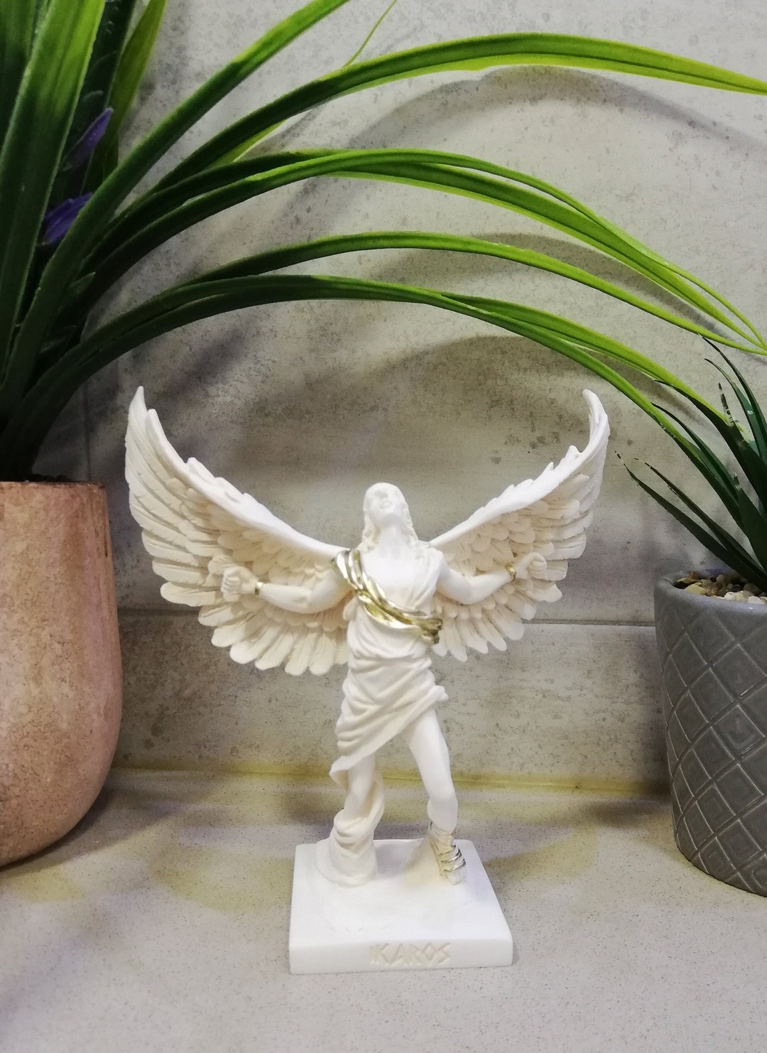 Icarus Statue 15.6cm-6.14in Son of Daedalus Wax Feathers Greek ...
