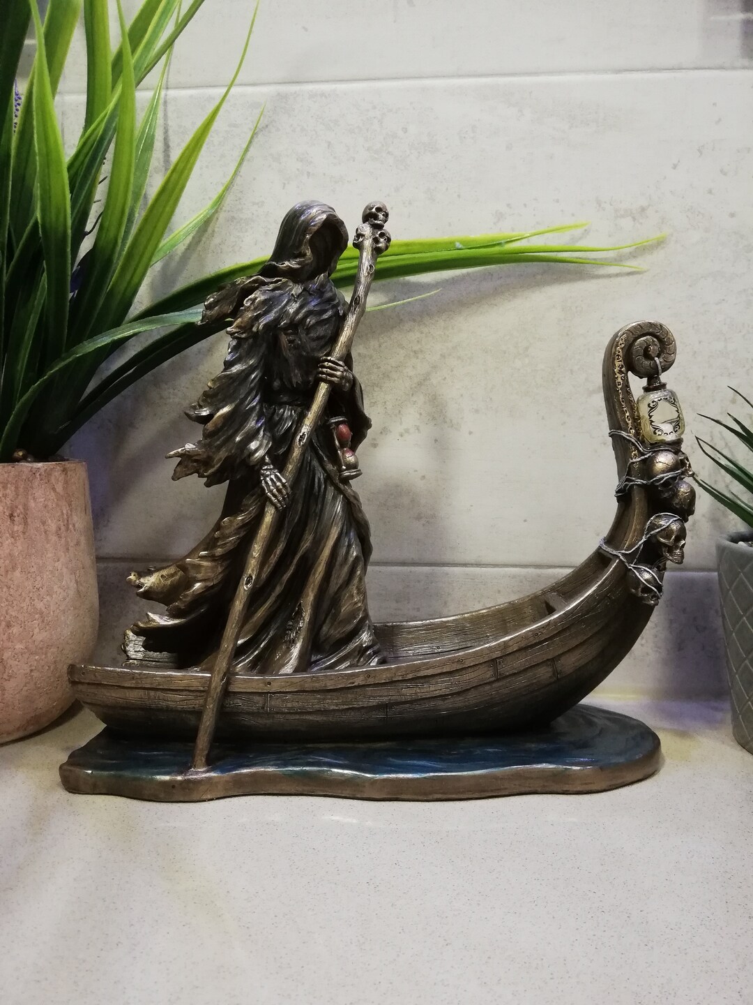 Charon or Charos the Ferryman of Hades 25cm-9.84in With Light Ancient ...