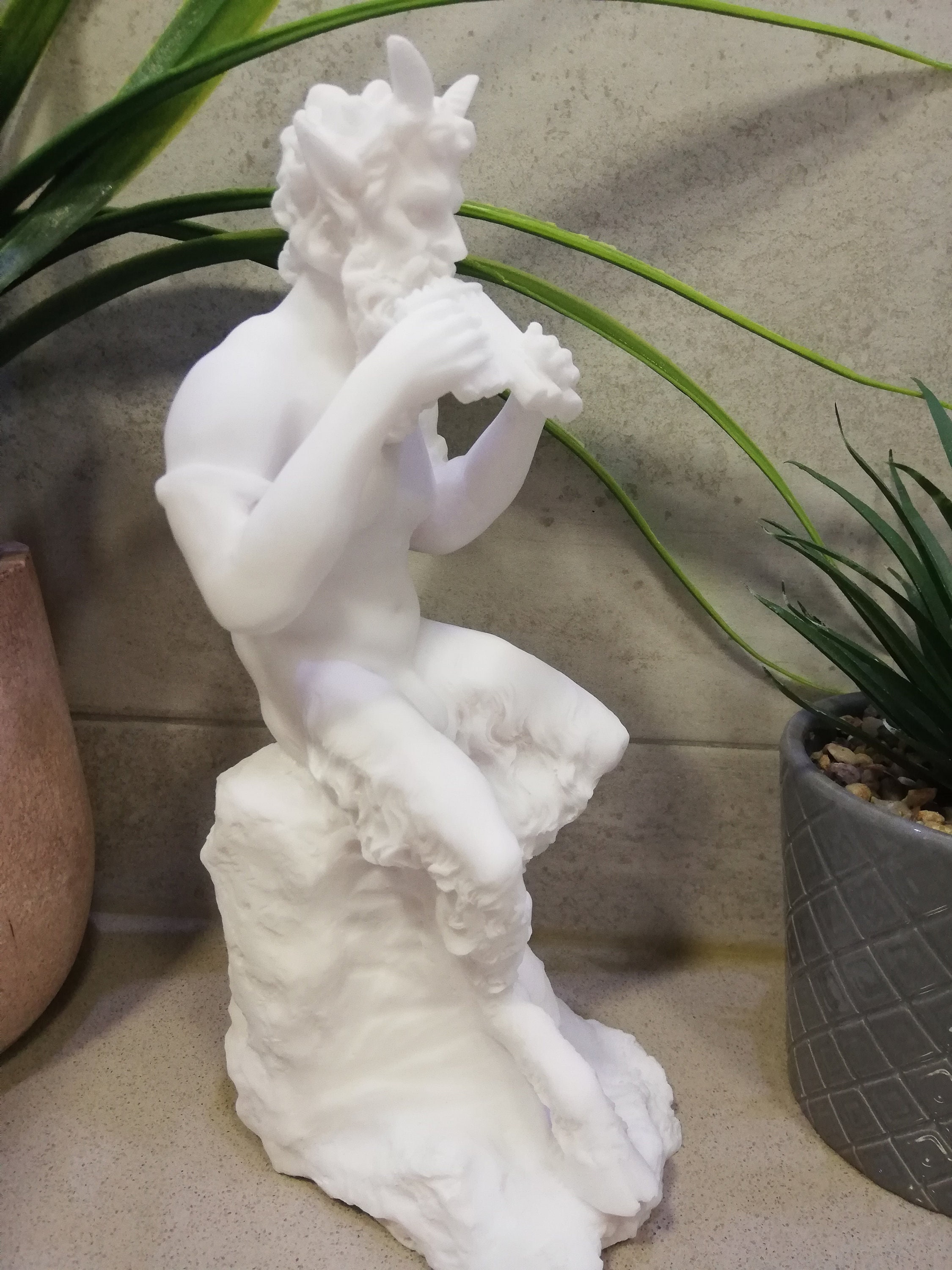 Satyr on a Rock 9.25in-23.5cm Pan Faun Nude Male Panas Greek - Etsy