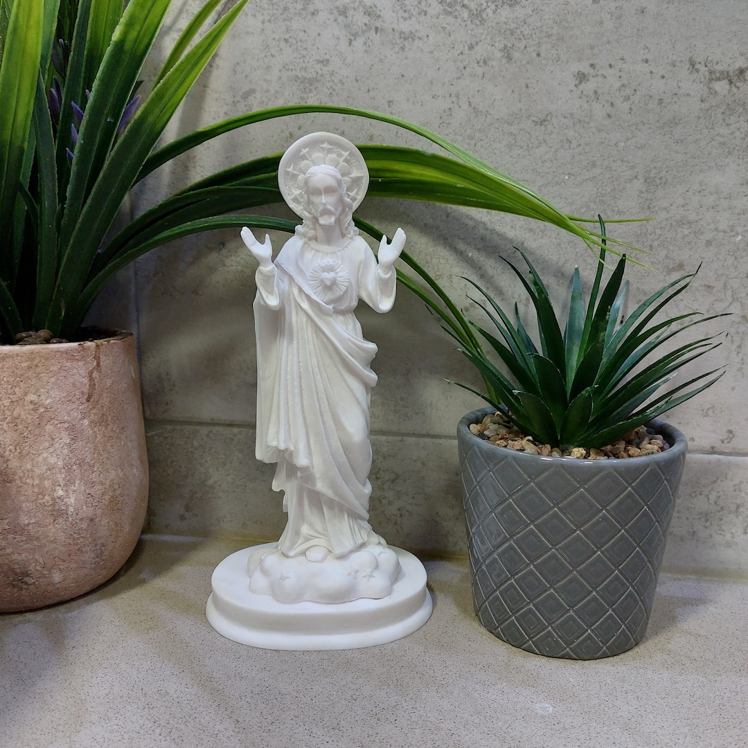 Jesus Christ Jesus of Nazareth Statue 22cm-8.66in White Marble & Cast ...