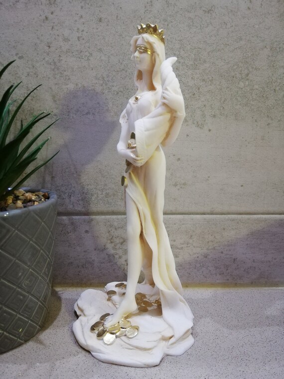 Art & Collectibles Fortuna Goddess Of Wealth Tyche Statue 8.26in 21cm ...