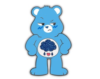 Grumpy Care Bear Sticker - Etsy