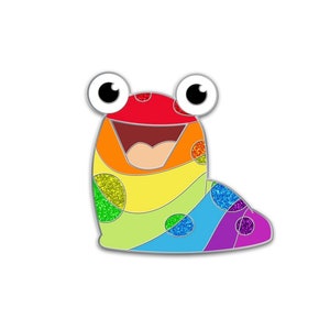 Rainbow Slorg Plush Pin - Etsy