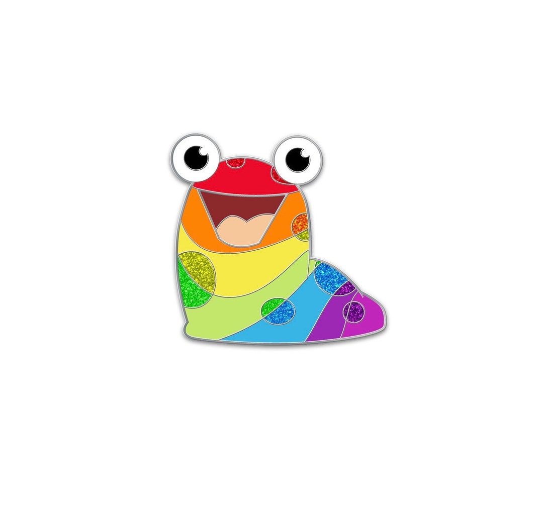 Rainbow Slorg Plush Pin - Etsy