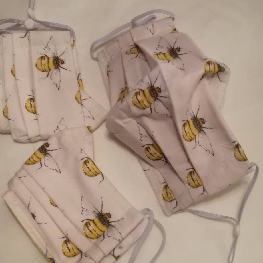 Face Mask Honey Bumble Bees Beehive Apiary Bee Keepers Gift 3 Ply ...