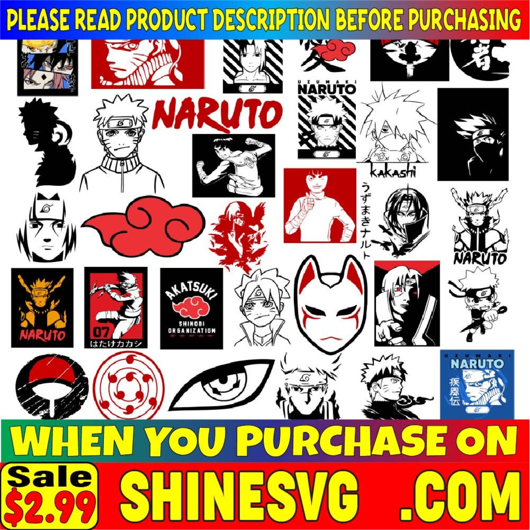 Bundle 33 Files Na-ruto Svg, Anime Svg, Cricut, Svg Files, Cut File ...