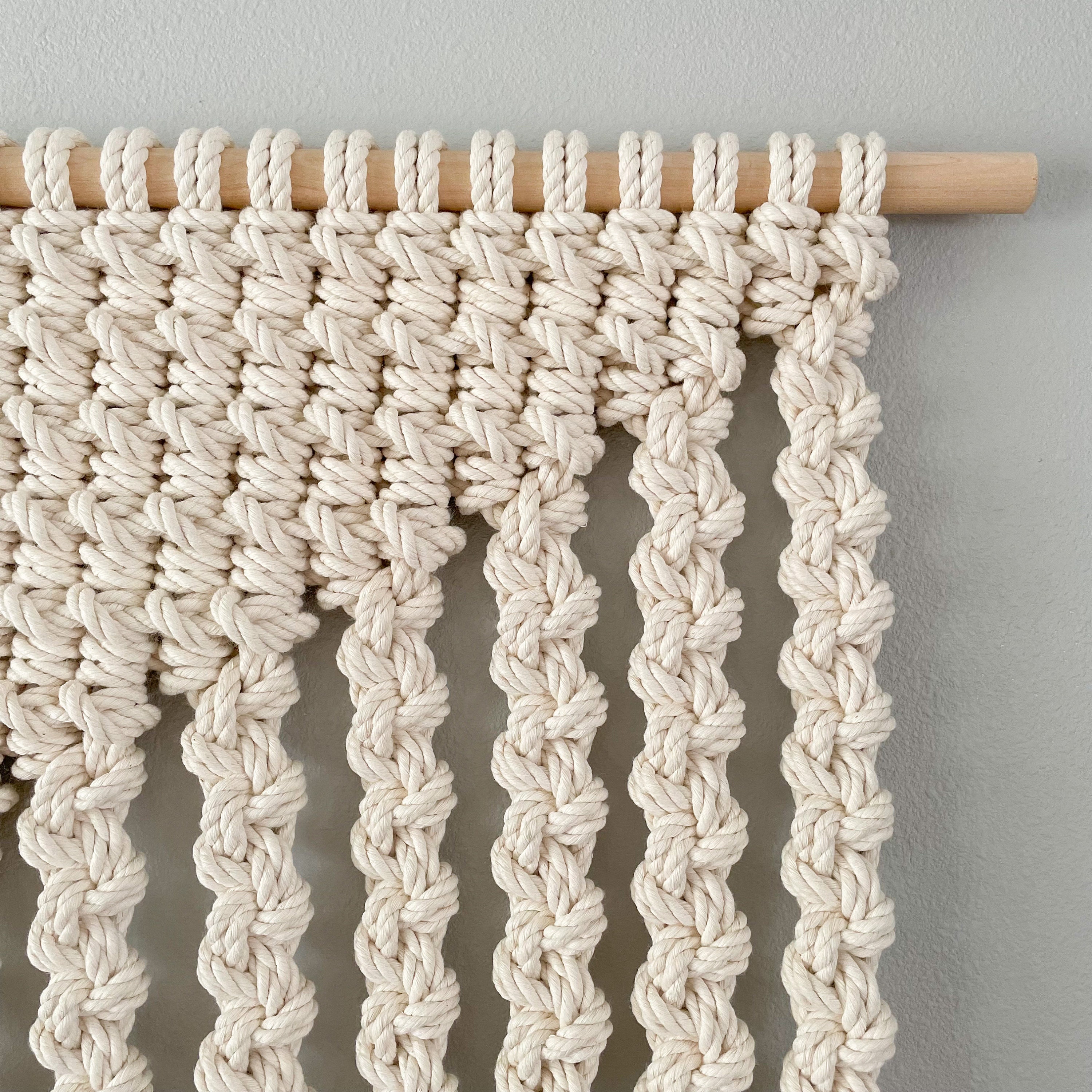 Large Macrame Wall Hanging, Modern Fiber Art Tapestry, Asymmetrical ...