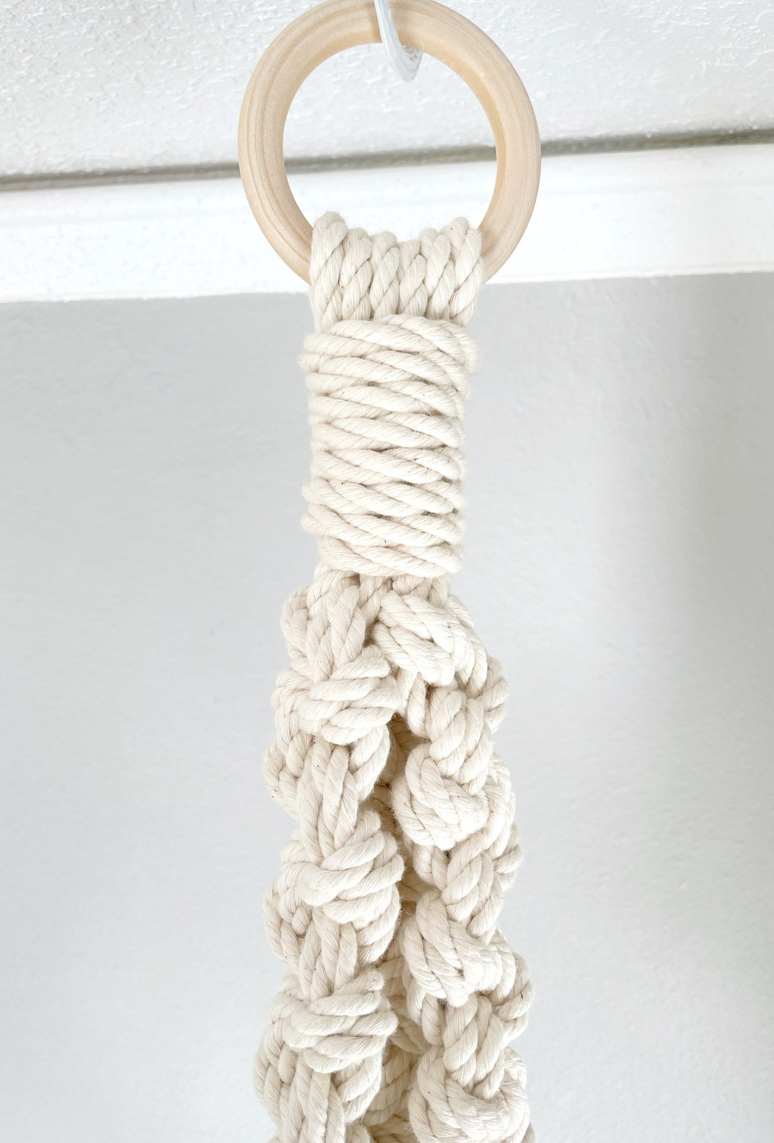 Modern Macrame Plant Hanger, Long Hanging Planter, Medium Pot Plant ...