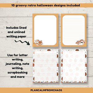 Printable Groovy Halloween Stationery, DIGITAL DOWNLOAD, Printable ...