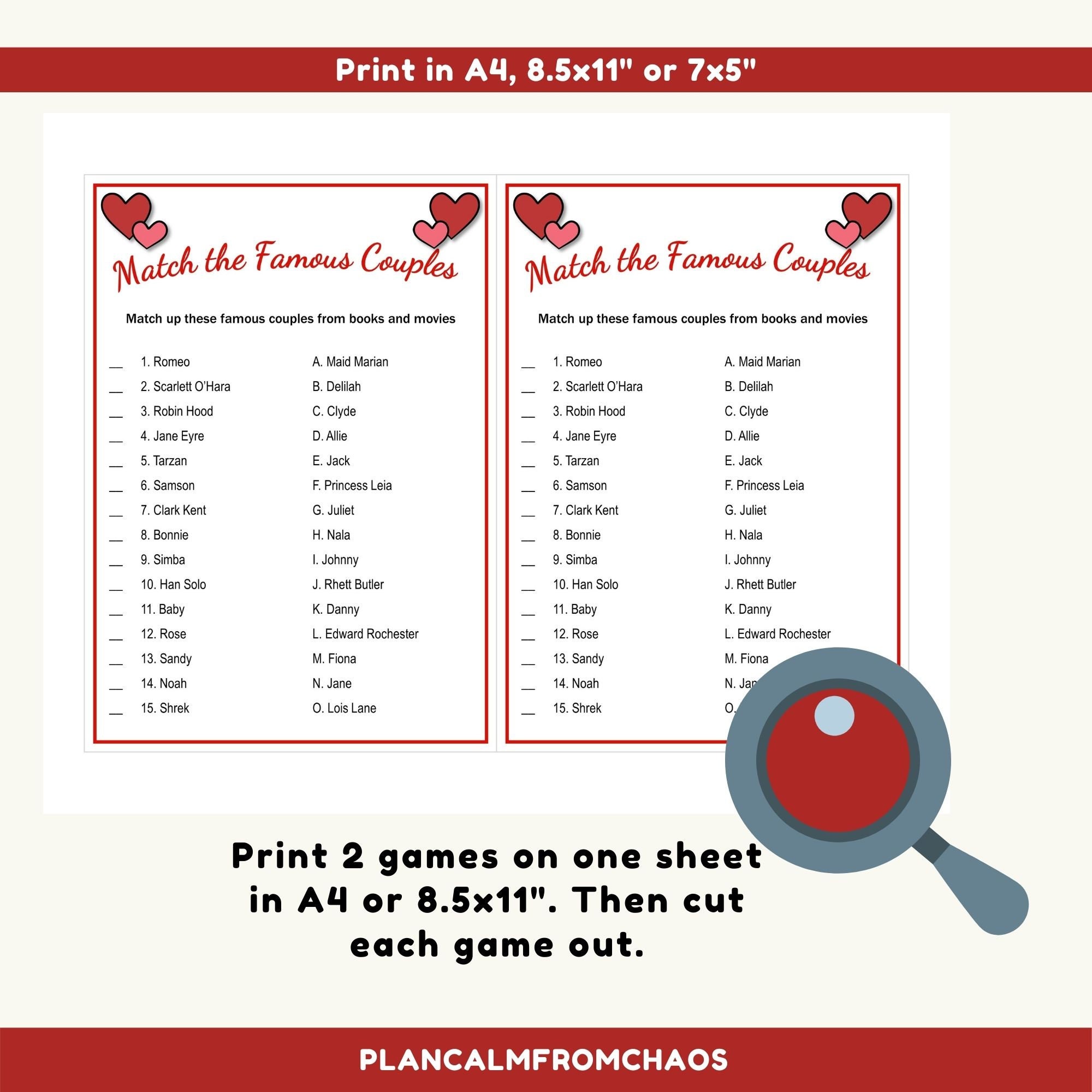Printable Valentine's Day Game Pack INSTANT DOWNLOAD - Etsy
