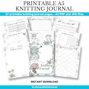 Printable A5 Knitting Journal: Project Planner (digital Download) - Etsy
