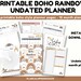 Printable Rainbow Boho Undated Planner DIGITAL DOWNLOAD 42 - Etsy