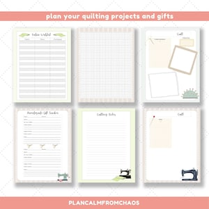 Printable Quilt Planner. DIGITAL DOWNLOAD. Use These Printable Quilting ...