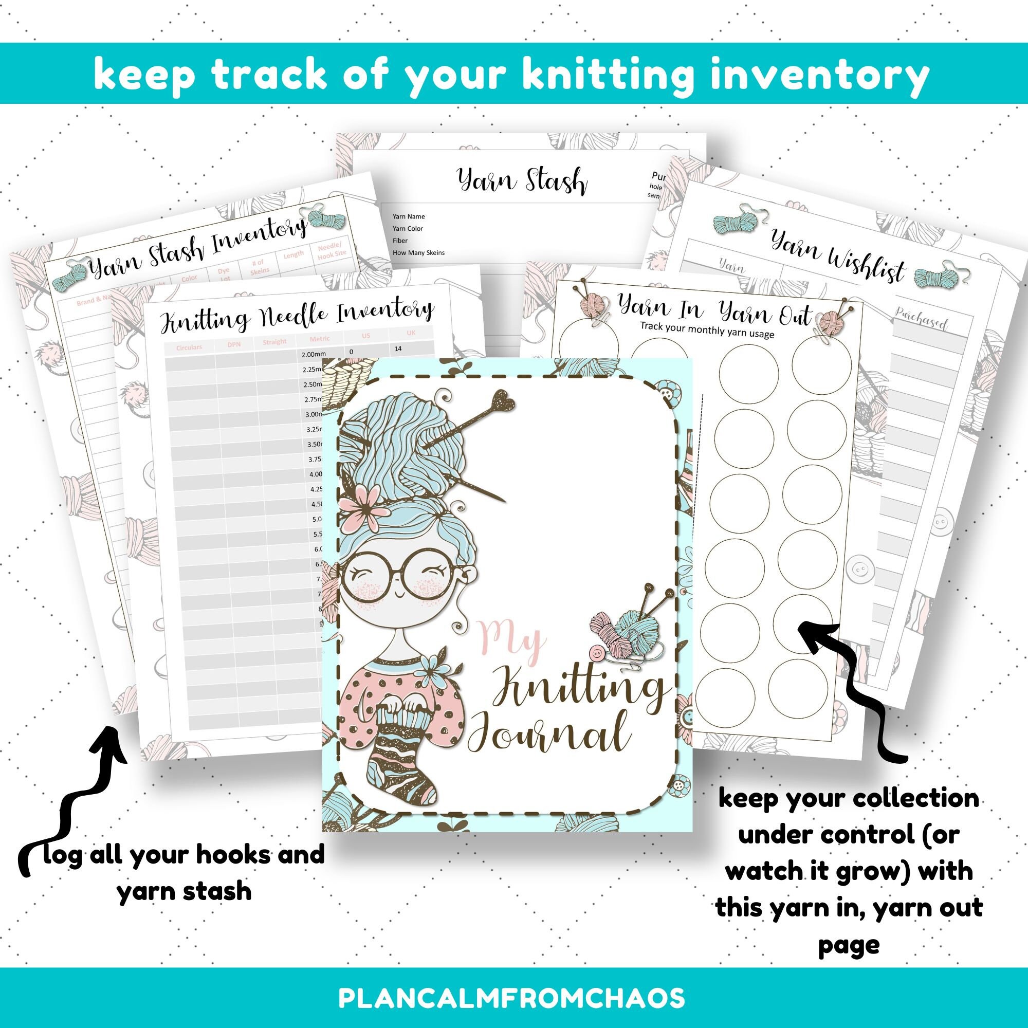Printable A5 Knitting Journal. DIGITAL DOWNLOAD. Use These - Etsy UK