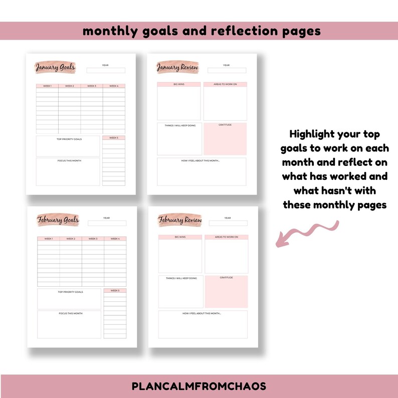 Printable 2024 Life Planner Bundle, DIGITAL DOWNLOAD, 73 Page Life and ...