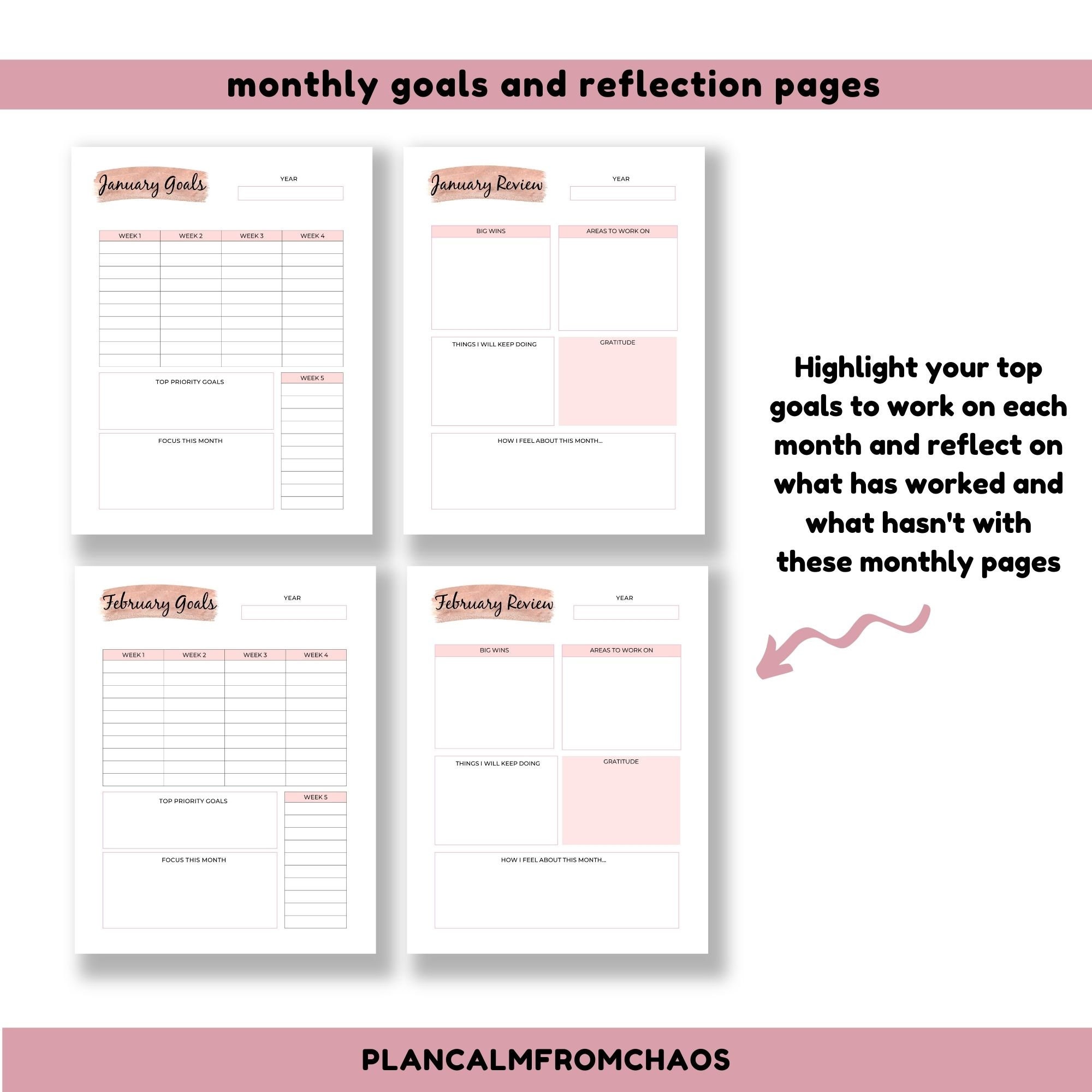Printable 2024 Life Planner Bundle, DIGITAL DOWNLOAD, 73 Page Life and ...