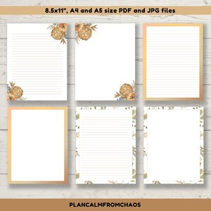Printable Charming Fall Stationery, DIGITAL DOWNLOAD, Printable Writing ...