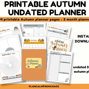 Printable Four Seasons Undated Planner Bundle, DIGITAL DOWNLOAD, 4 ...