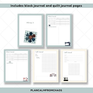 Printable Quilt Planner. DIGITAL DOWNLOAD. Use These Printable Quilting ...