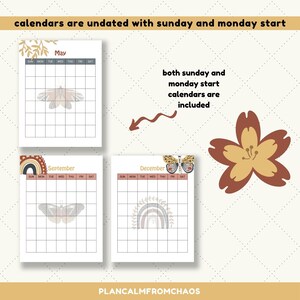 Printable Boho Undated Planner, DIGITAL DOWNLOAD, 42 Page Boho ...