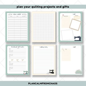 Printable Quilt Planner. DIGITAL DOWNLOAD. Use These Printable Quilting ...